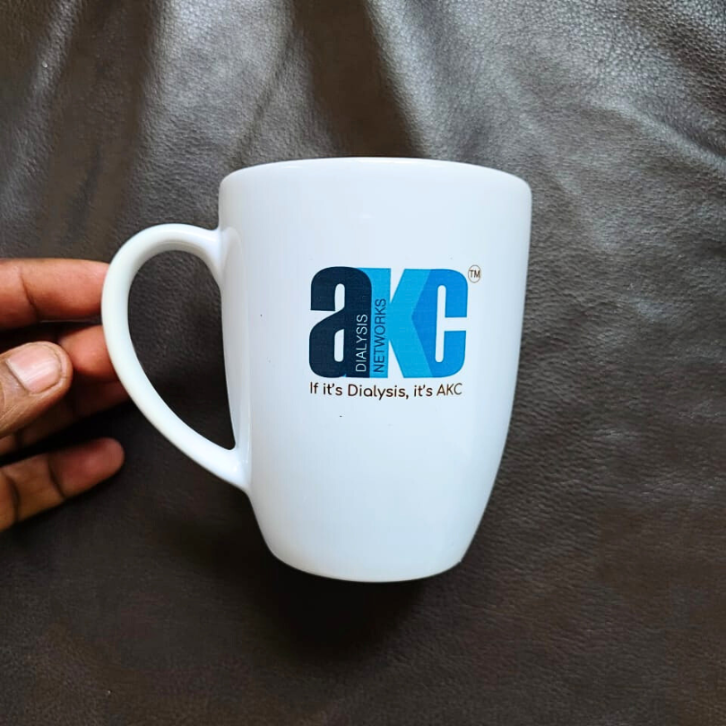 White Ceramic Conical Coffee Mug - Your Logo – Pebel