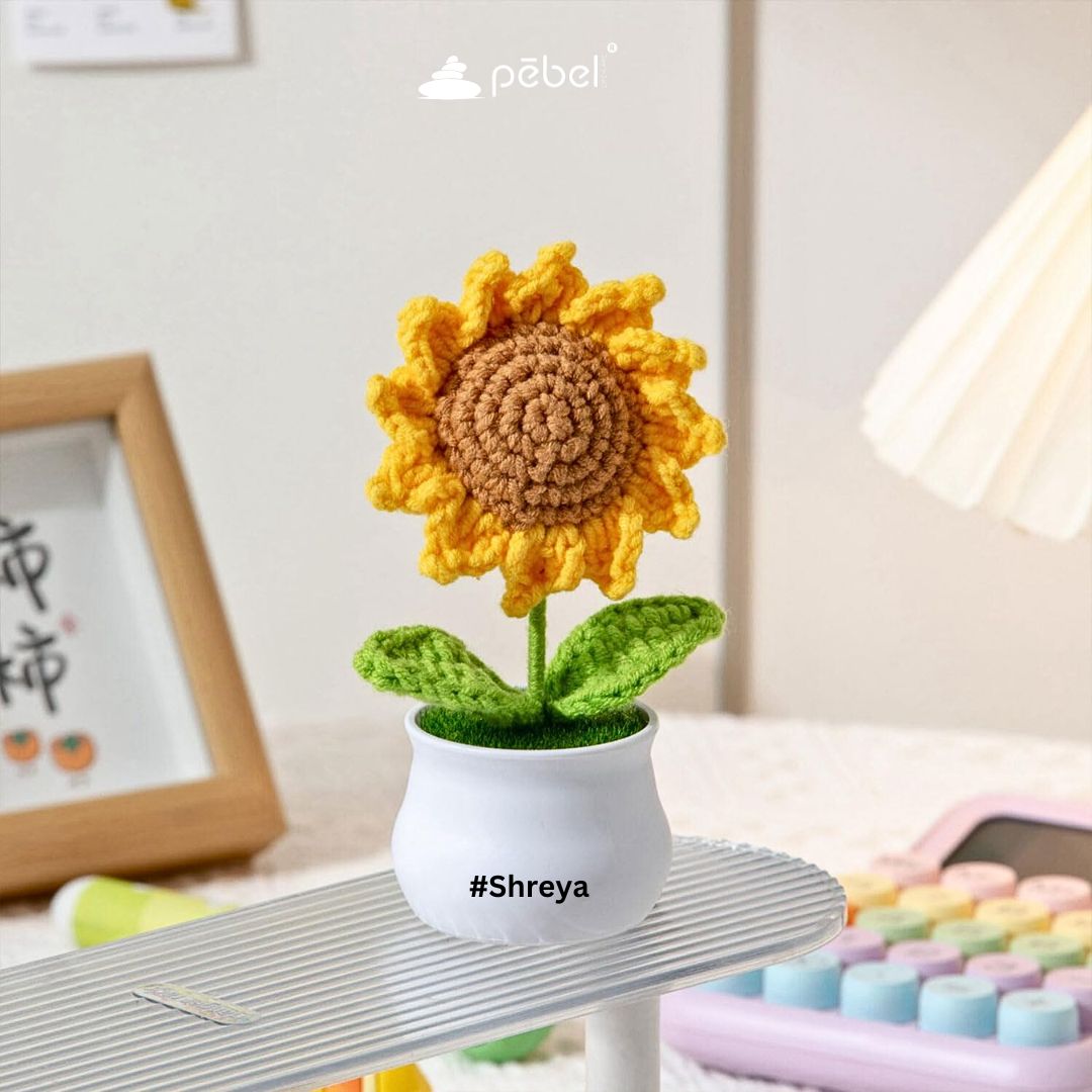 Sunflower Crochet Pot – Pebel